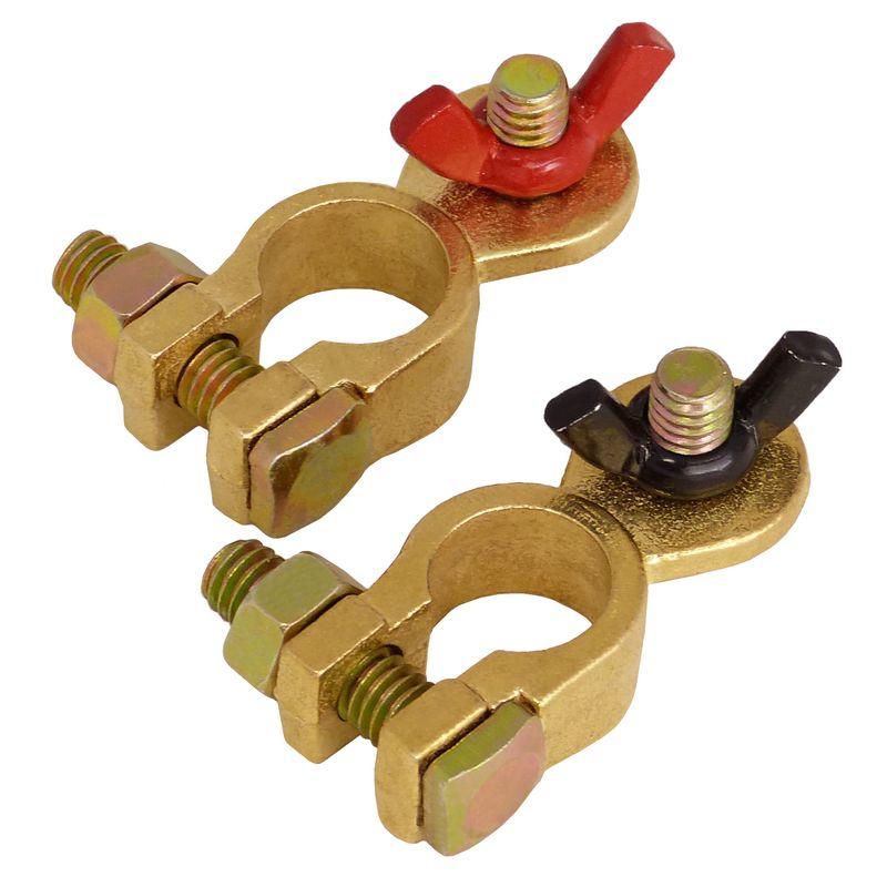 A0066-7-1 Battery Terminals Set Battery Pole Terminals Made of Brass 12 ...