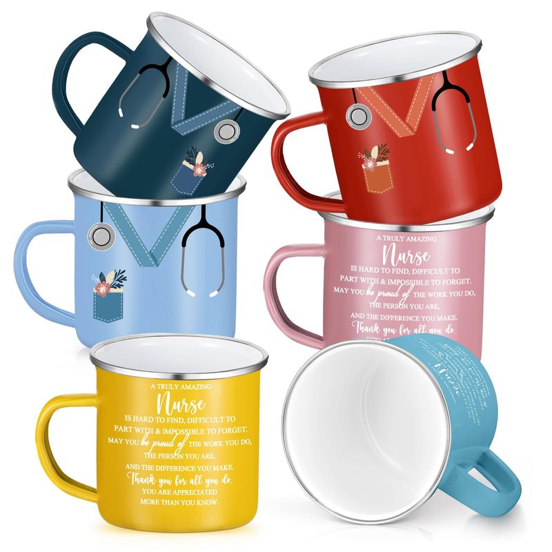 Hushee 6 Pcs Nurse Appreciation Gifts Nurses Week Mug Bulk Motivational ...