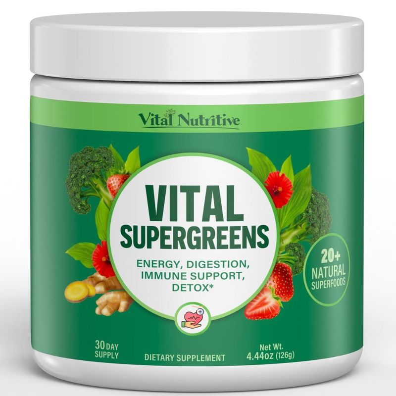 Vital Greens Superfood Powder - Daily Green Drink Powder with ...