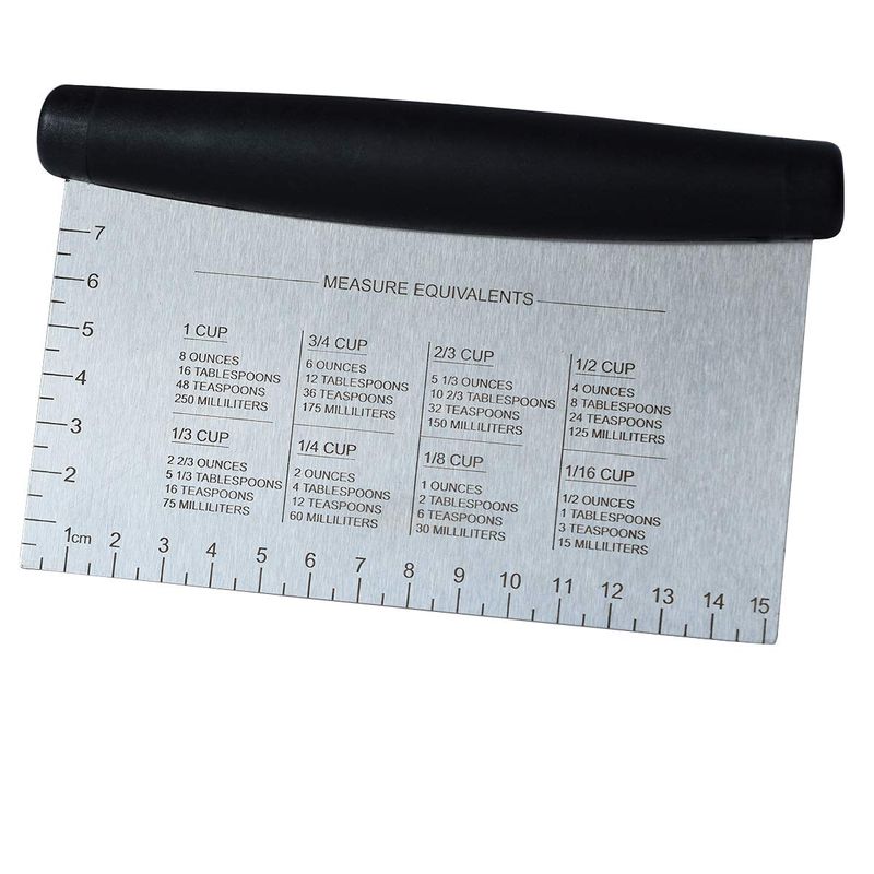 Stainless Steel Dough Bench Scraper & Chopper, Pastry Cutter for ...