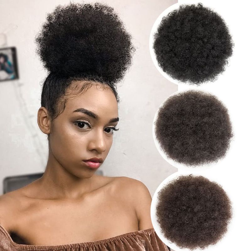 MOONSHOW Afro Puff Drawstring Ponytail Extension for Black Women Short ...