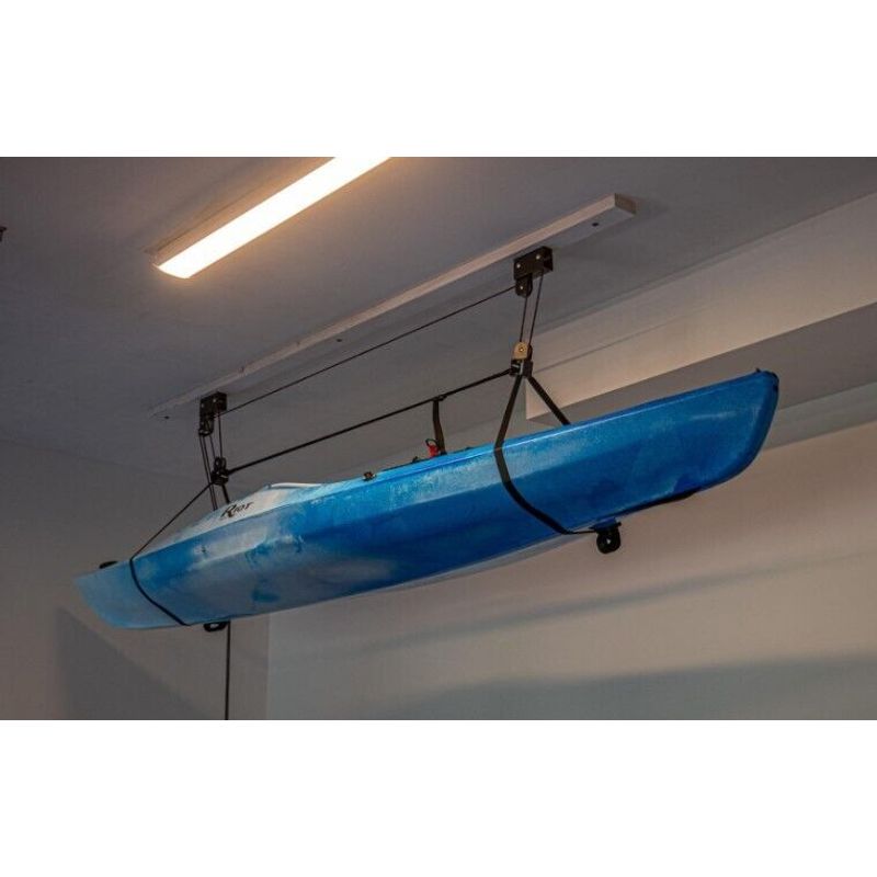 Kayak And Canoe Ceiling Pulley System Garage Mount Storage Hoist Heavy ...