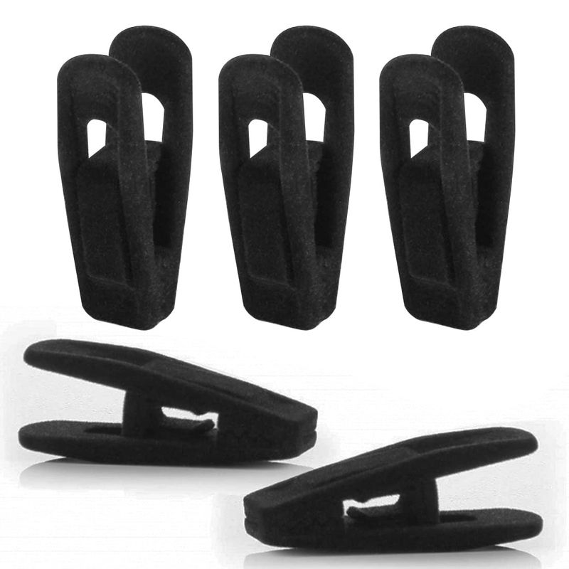 Otylzto 30 Pack Black Velvet Hanger Clips, Plastic Finger Clips for ...