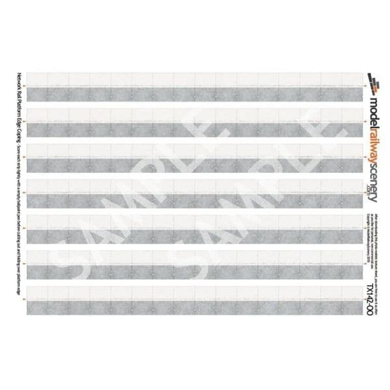 Scale Model Scenery TX142-OO Network Rail Platform Edge Coping (Pack of ...