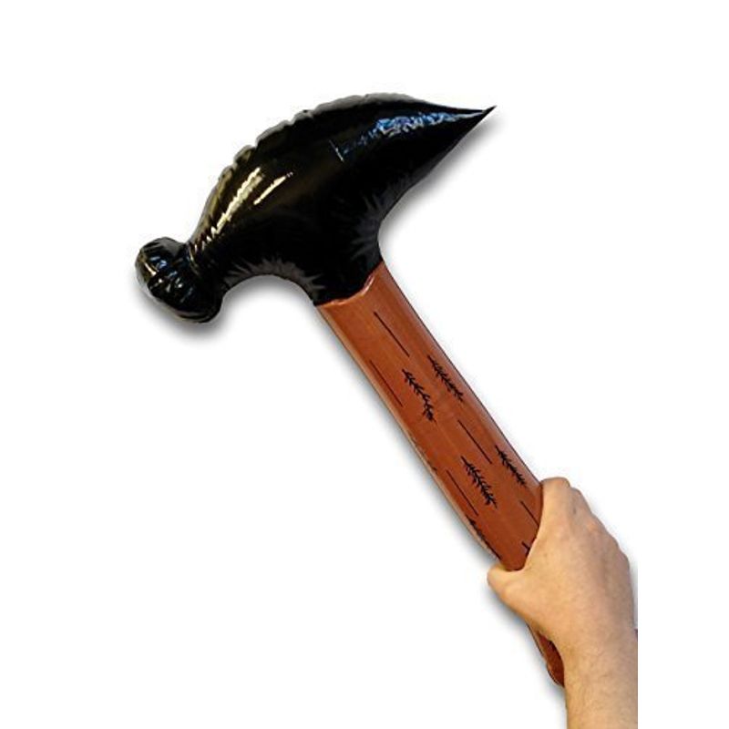 Henbrandt INFLATABLE HAMMER 60CM FANCY DRESS COSTUME PARTY BUILDERS DIY ...