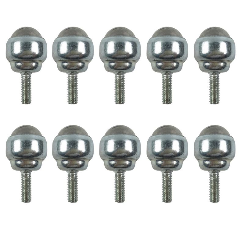 10pcs Swivel Ball Casters, Carbon Steel Bull's Eye Stem Castor Wheels ...