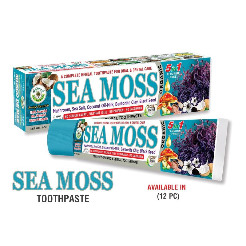 ORGANIC TOOTHPASTE- AL RIYAN SEA MOSS 100% Natural Fluoride free ...