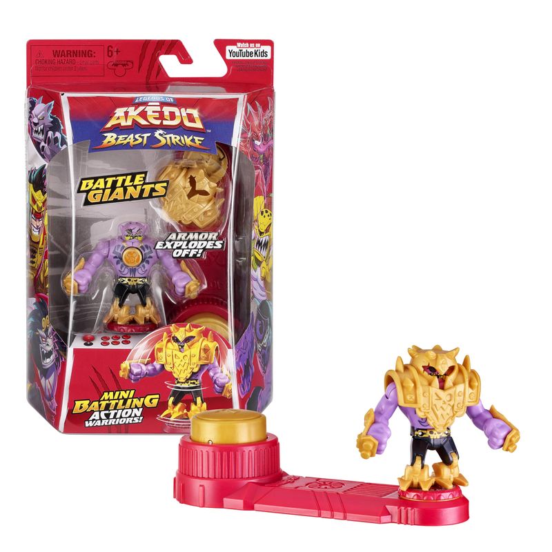 Legends of Akedo Beast Strike Battling Giant Gold Tusk. Mini Battling ...