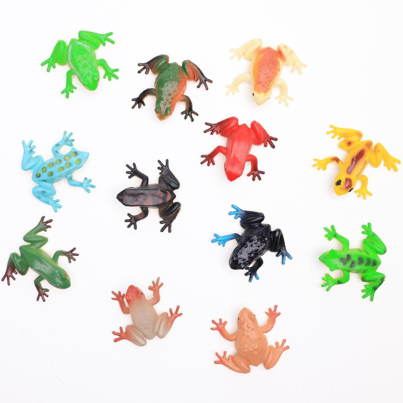 48 Pcs Plastic Frog Toys for Kids Rainforest Woodland Animals, Toy ...