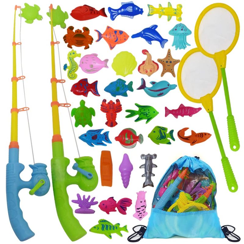 ArtCreativity Fishing Toys Set for Toddlers, Magnetic Fishing Set with ...
