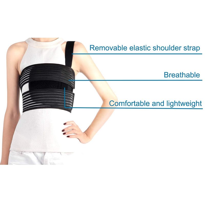 Solmyr Broken Rib Brace, Rib and Chest Binder Belt for Men and Women ...