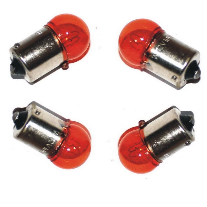 SET OF 4 ORANGE OEM BLINKER TURN SIGNAL LIGHT BULBS 12V/10W BA15S ...