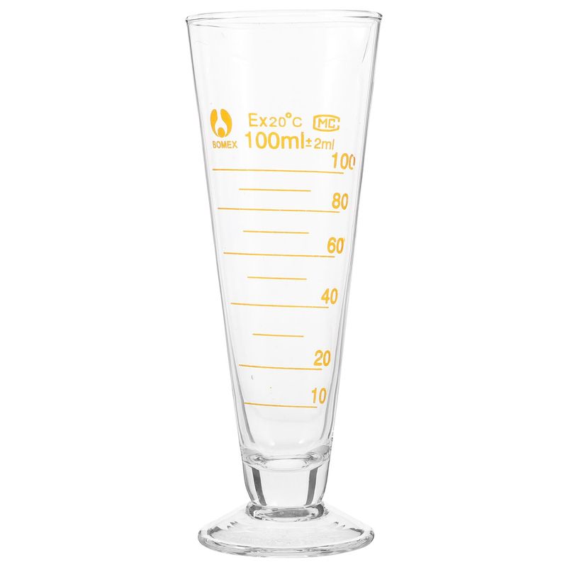 STOBAZA 100mL Lab Graduated Measuring Cup With Spout Wide Mouth Glass ...