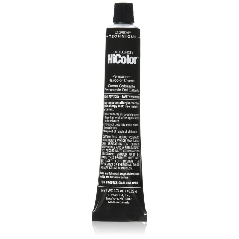 L'oreal Paris Excellence Hicolor Permanent Hair Color, Black Onyx ...