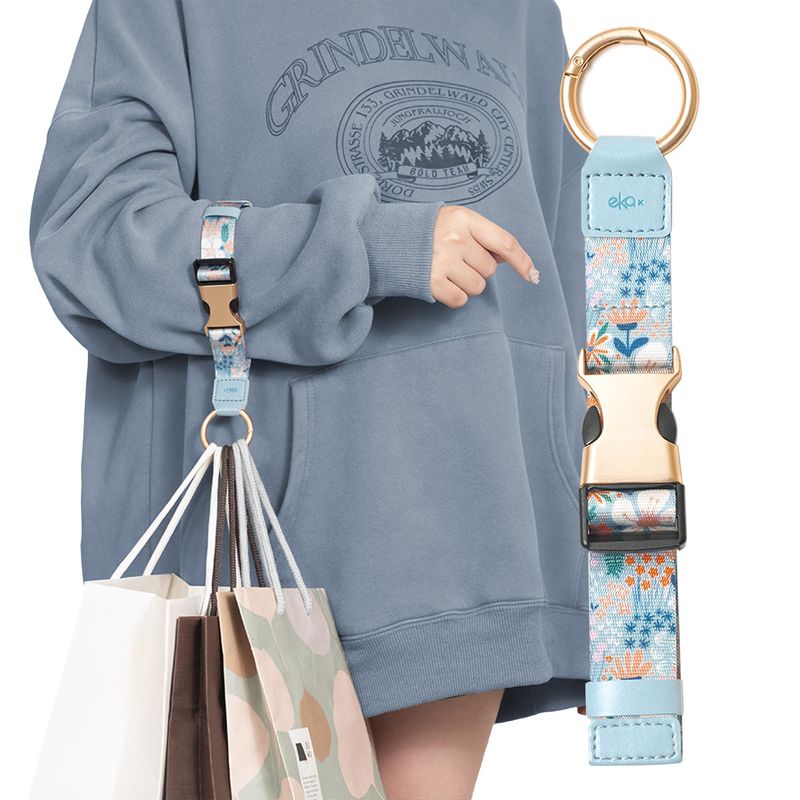 Travel Carry Strap with Ring Hooks and Buckle, Jacket Gripper for ...