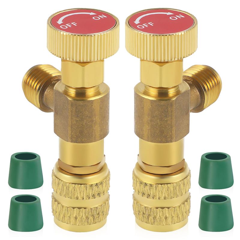 TOYMYTOY Control Valve, Air Conditioner R32, R410a, Set of 2, Brass ...