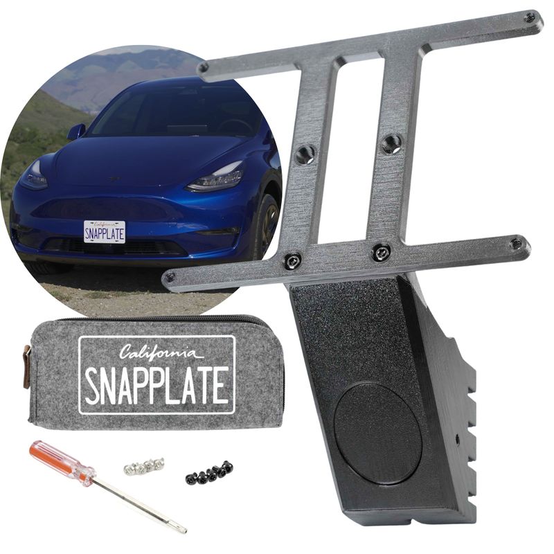 SnapPlate® Front License Plate Holder for Tesla Model Y - Safety ...
