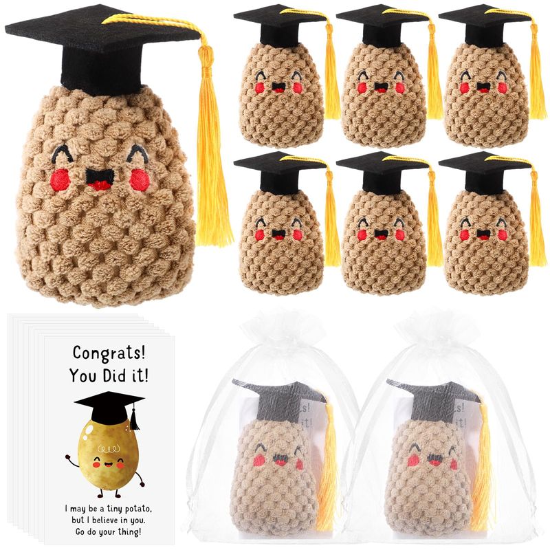RoundFunny 20 Set Positive Knitted Potato Toys Emotional Cute Potato ...