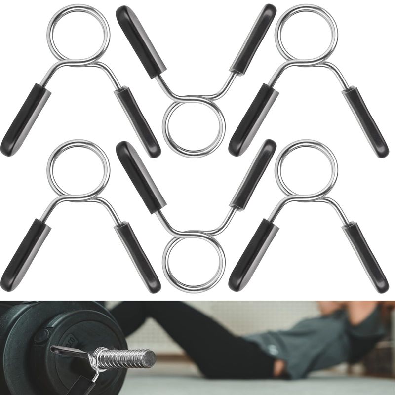 Spring Clip Collars 1 Inch Olympic Barbell Clamps Dumbbell Clips Weight ...