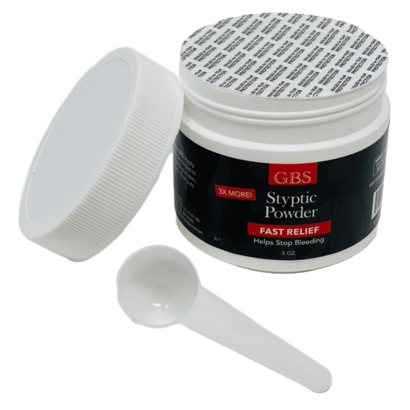 G.B.S Styptic Powder with Sealed Top + Scoop Quick Stop Bleeding, Nick ...