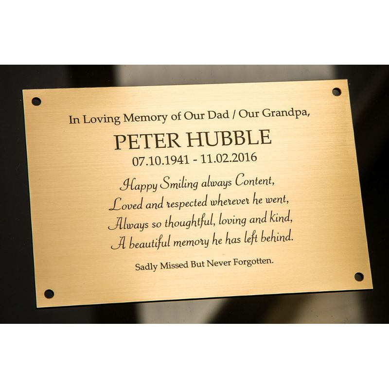 4 x 3 Engraved Memorial Plaque, Door Sign, Bench Plate Brass Effect ...