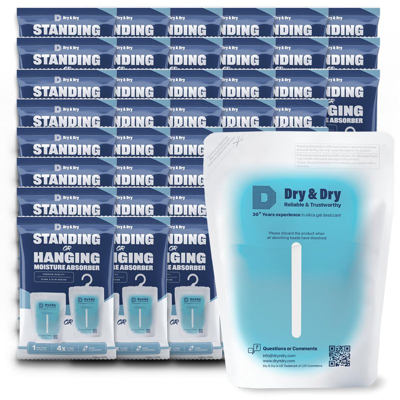 Dry & Dry 48 Packs Standing Moisture Absorbers to Control Excess ...