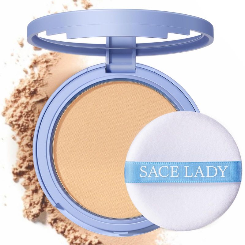 SACE LADY Oil Control Face Pressed Powder, Matte Smooth Setting Powder Makeup, Waterproof Long ...