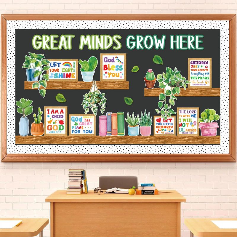 FYSUIMU Christian Plant Inspirational Bulletin Board Set Motivational ...