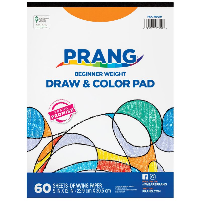 Prang (Formerly Art Street) Drawing & Color Paper Pad, White, Beginner ...