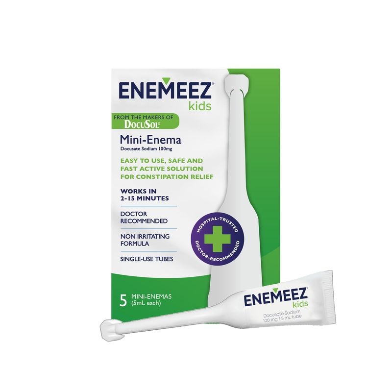 DocuSol Enemeez Kids Enema, Mini-Enemas for Ages 2-12, Docusate Sodium ...