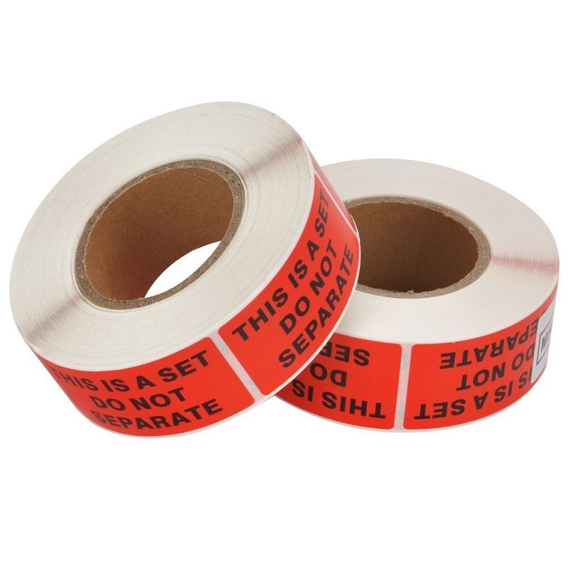 Fluorescent Red Warning Labels 1x2" - 1000 Pcs Permanent Stickers ...