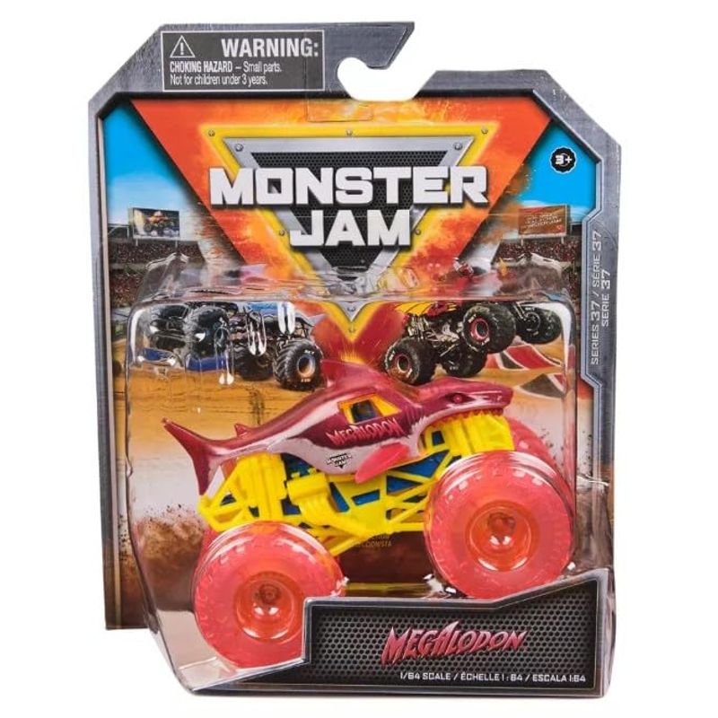 Monster Jam 2024 Series 37 Diecast 1:64 Scale Monster Truck Megalodon ...
