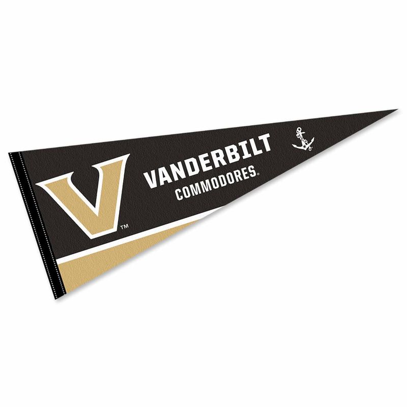 College Flags & Banners Co. Vanderbilt Commodores Wordmark Pennant Flag ...