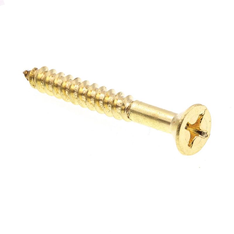 Prime-Line 9036572 Wood Screw, Flat Head Phillips, #14 X 2 in, Solid Brass, Pack of 20 - Online ...