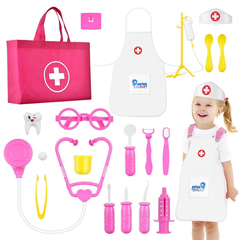 OSDUE Doctors Set for Kids, 34PCS Kids Doctors Kit with Nurses Costume ...