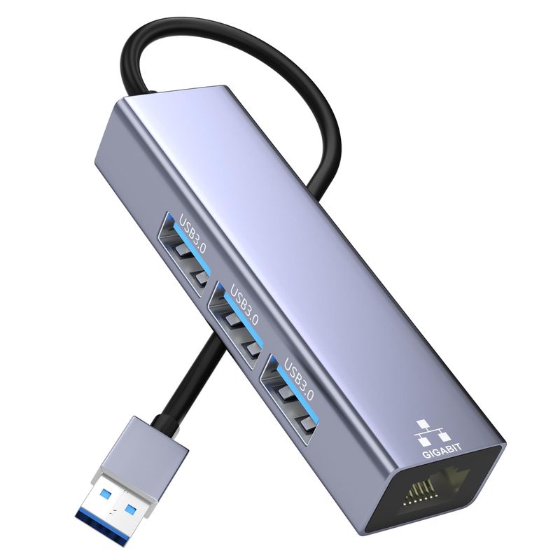 Wired LAN Adapter, USB LAN Converter Adapter, 4-in-1 USB Hub Ethernet ...
