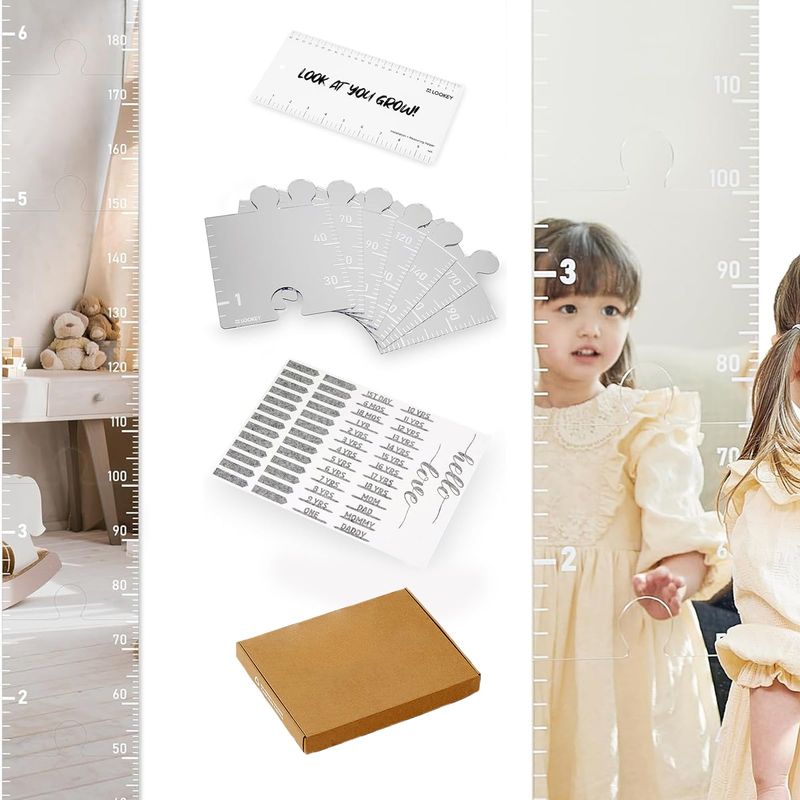 Growth Chart Mirror | Height Chart for Kids | Acrylic Growth Chart Height Chart for Wall ...