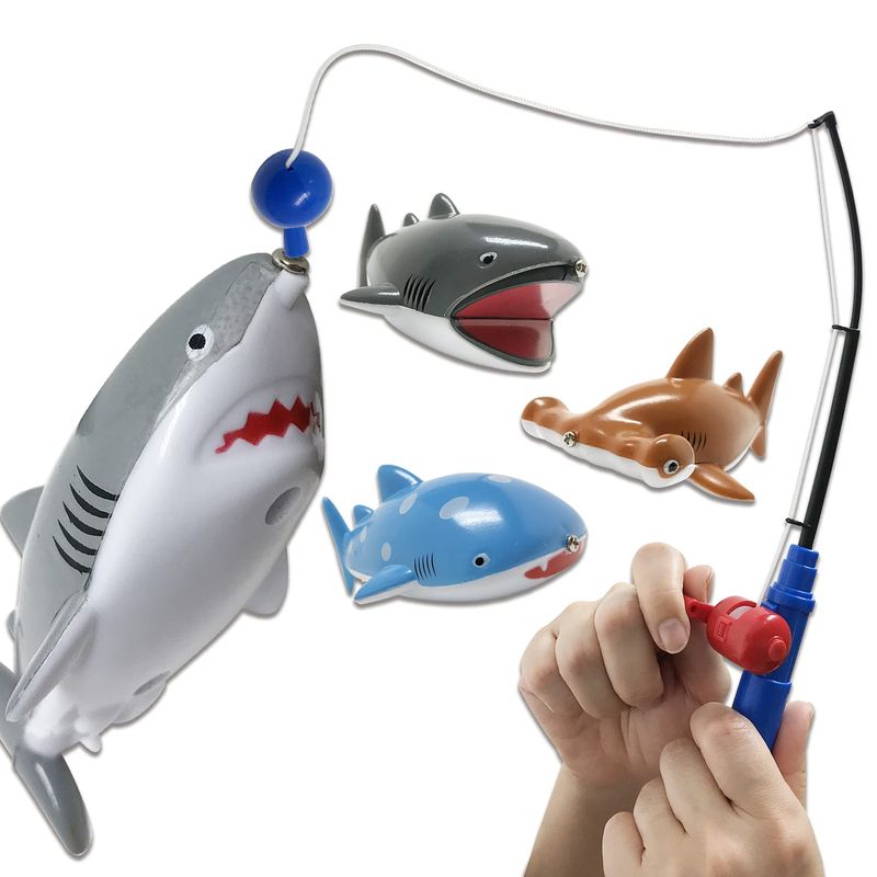 Shark Fishing Game, Toy, Fishing, Magnet, Bath, Pool, Water Play, For ...