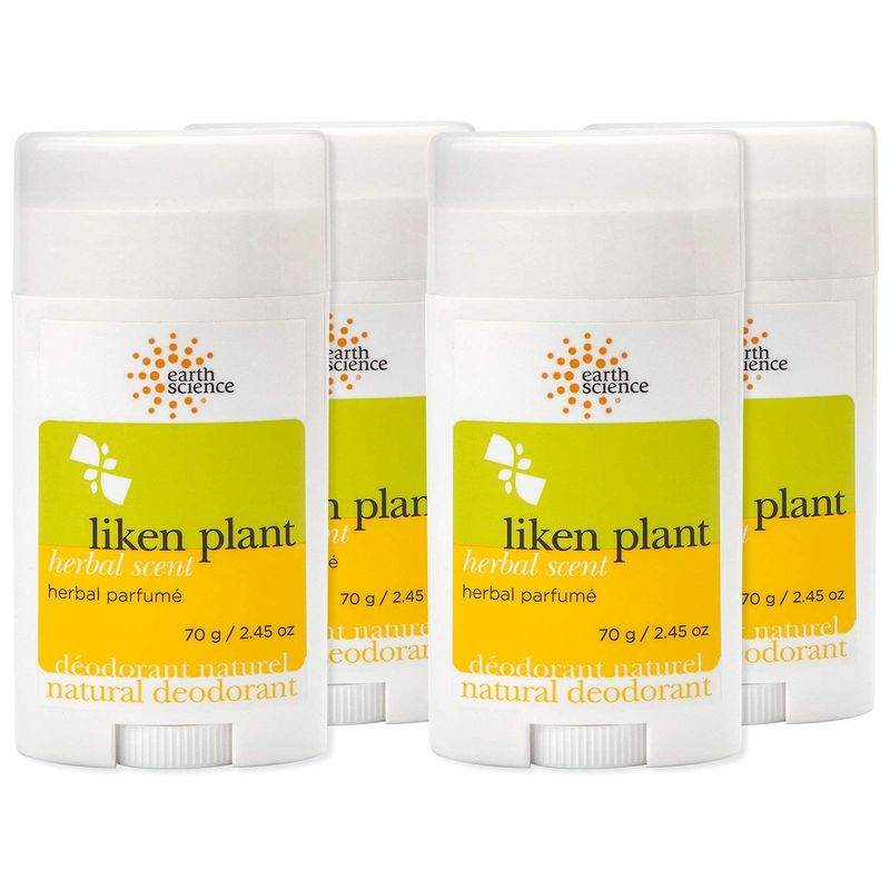Pack of 4 x Earth Science Liken Plant Natural Deodorant Herbal Parfume ...
