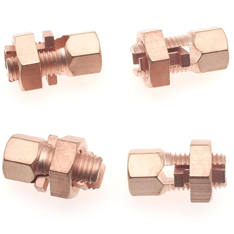 FDXGYH 4 Pack Grounding Split Bolt Connector Copper Grounding Clamps ...