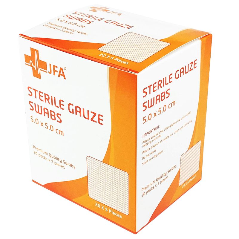 Premium Sterile Gauze Swabs 5cm x 5cm - Pack of 100 - Online ...