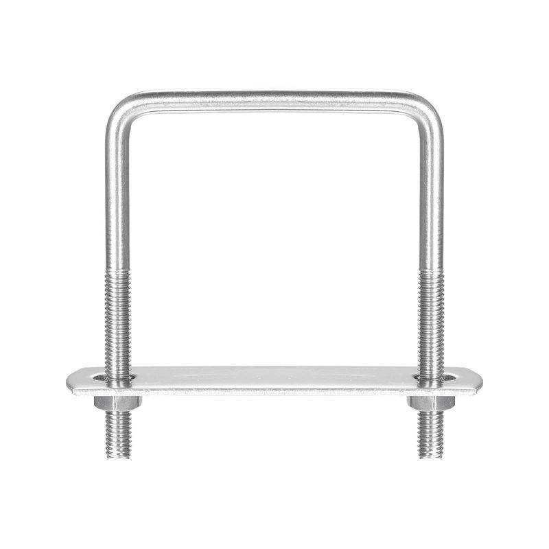 TA-VIGOR M6 Square U-Bolts, 65mm Inner Width 80mm Length 304 Stainless ...