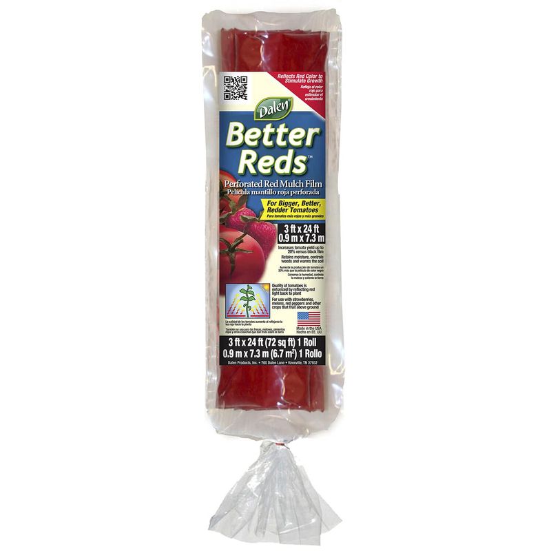 DALEN Better Reds – Perforated Red Mulch Film –Stimulates Early Plant ...