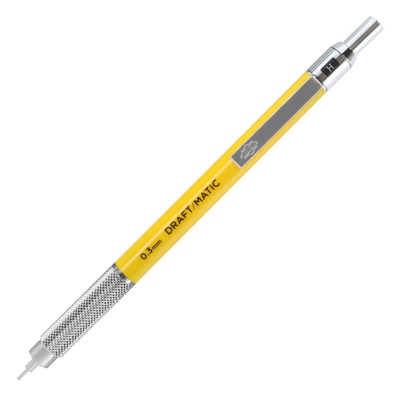 ALVIN DM03 Draft/Matic® Mechanical Pencil, 0.3mm, Stainless Steel ...