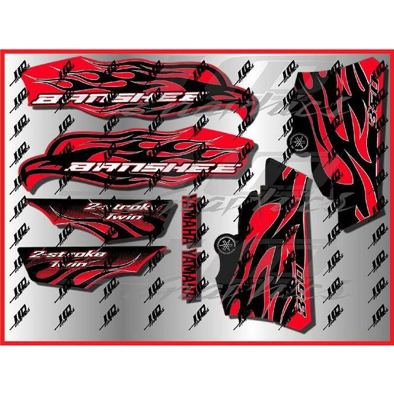 2007 Yamaha banshee full graphics decal kit ..THICK AND HIGH GLOSS ...