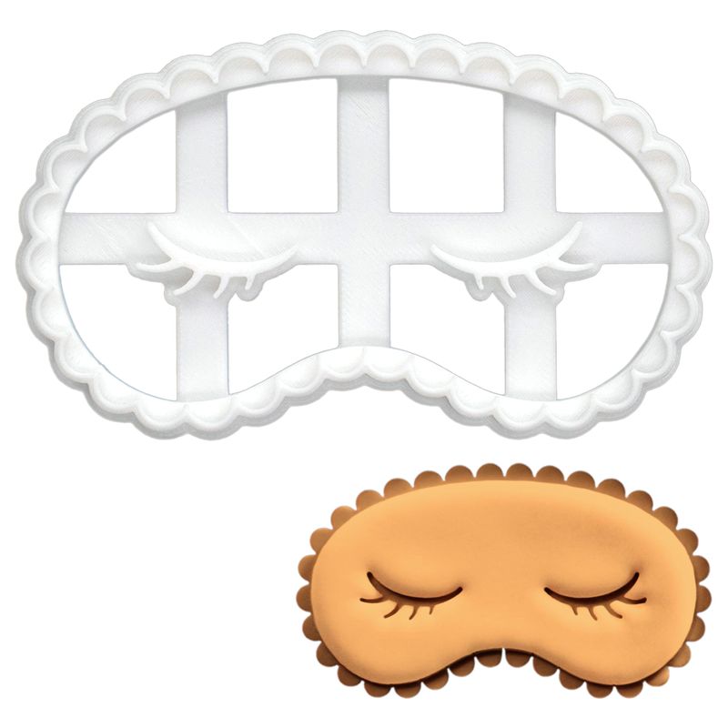 BAKERLOGY Sleeping Mask Cookie Cutter - Detailed Biscuit Cutter Design ...