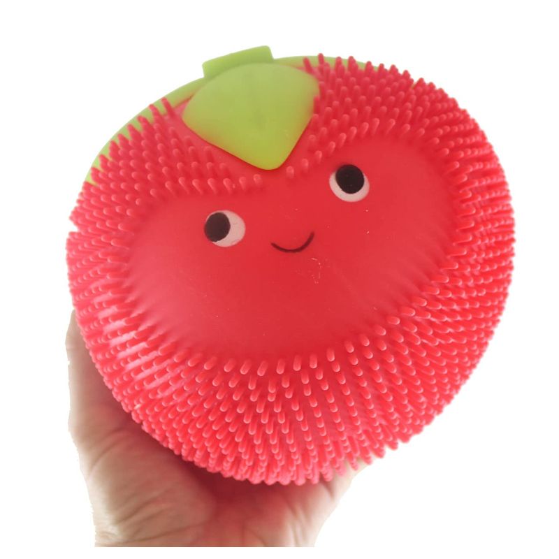 1 STRAWBERRY Puffer Fruit Air- Filled Squeeze Stress Balls with Faces ...