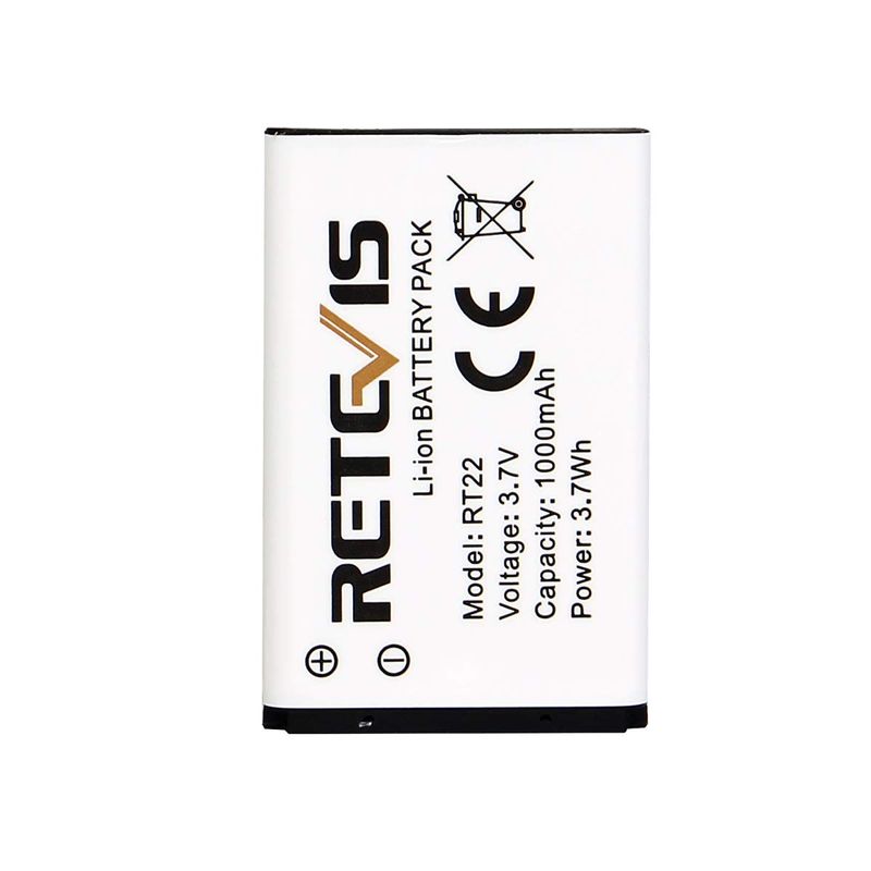 Retevis RT22 RT22S RT15 RT19 Two Way Radio Battery 3.7V 1000mAh ...