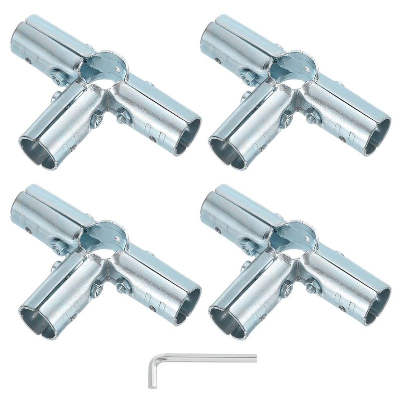 sourcing map 12Pcs Structural Pipe Connector, 4 Way Corner Fitting End ...