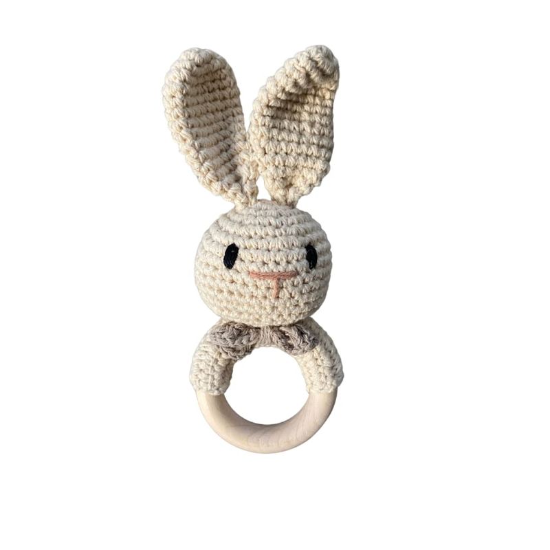 Baby J's - Bunny Rattle - Newborn Sensory Toys - Made from Natural ...